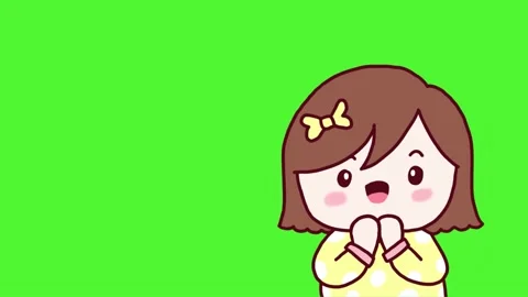 4K-Cartoon Animation-Happy Cute Girl sur... | Stock Video | Pond5