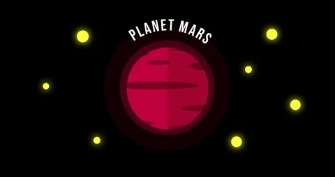 4K Cartoon Planet Mars Animation |Loopab... | Stock Video | Pond5