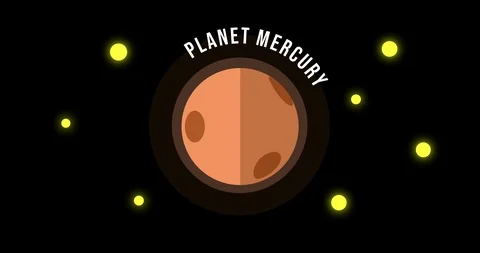 4K Cartoon Planet Mercury Animation |Loo... | Stock Video | Pond5