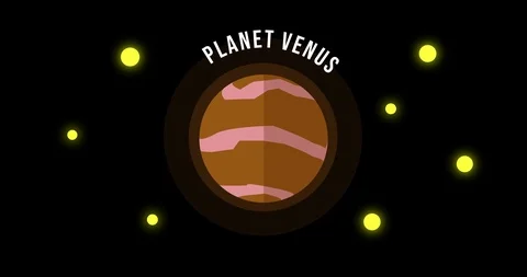 4K Cartoon Planet Venus Animation |Loopa... | Stock Video | Pond5