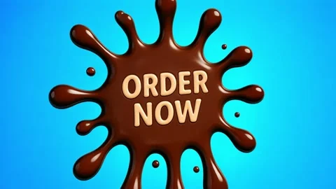 4K Chocolate Splash Animation with "Orde... | Stock Video | Pond5