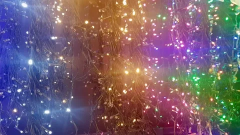 4k. Christmas garland at the store. Holi... | Stock Video | Pond5