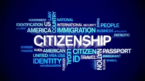 4k Citizenship Animated Tag Word Cloud,T... | Stock Video | Pond5