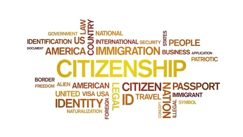 4k Citizenship Animated Tag Word Cloud,T... | Stock Video | Pond5