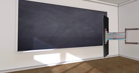 4K Classroom Virtual Set with blackboard... | Stock Video | Pond5