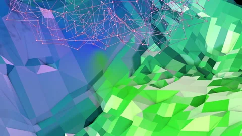4k clean low poly animated background in... | Stock Video | Pond5