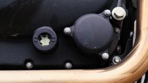 4k clip with motorcycle engine oil is se... | Stock Video | Pond5