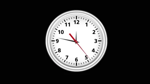 4k Clock countdown animation timer in wh... | Stock Video | Pond5