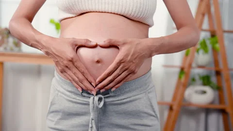 4k, Close Up The belly of a pregnant mot... | Stock Video | Pond5