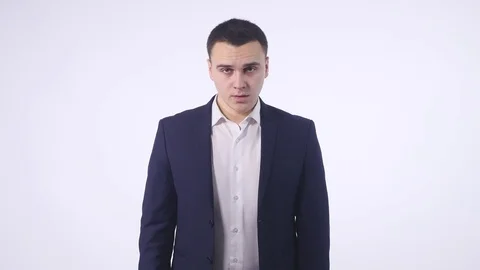 4K Close up face of evil man looking at ... | Stock Video | Pond5