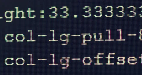 4K Close up shot programming tag coding ... | Stock Video | Pond5