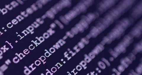 4K Close up shot programming tag coding ... | Stock Video | Pond5