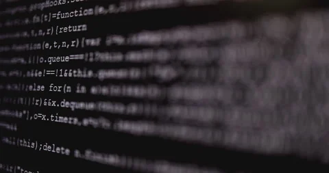 4K Close up shot programming tag coding ... | Stock Video | Pond5