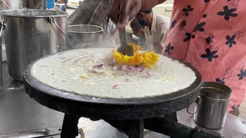 Making Dosa Stock Footage ~ Royalty Free Stock Videos | Pond5