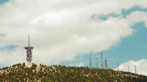 4K Communications,cells towers,radars on... | Stock Video | Pond5