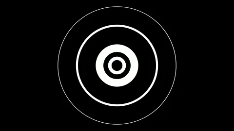 4K Concentric circles animation on a bla... | Stock Video | Pond5