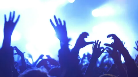 4K Concert crowd at live music festival | Stock Video | Pond5