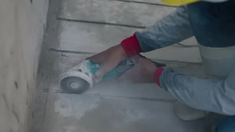4K, A construction worker using a cement... | Stock Video | Pond5