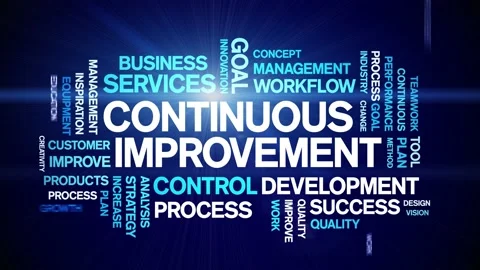 4k Continuous improvement Animated Tag W... | Stock Video | Pond5