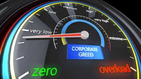 4K Corporate Greed Meter 3D Animation 2 | Stock Video | Pond5
