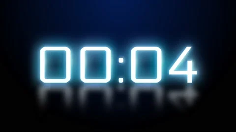 4k countdown electronic clock blue timer... | Stock Video | Pond5