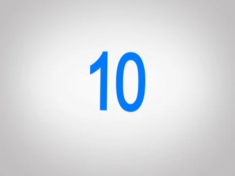 4K Countdown Number from 10 to 0 seconds... | Stock Video | Pond5