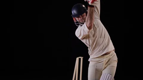 Wicket Hits Ball Stock Footage ~ Royalty Free Stock Videos | Pond5