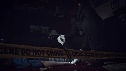 4K Crime Scene Detective Checking dead B... | Stock Video | Pond5