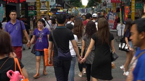 4K Crowd of pedestrians walking at sidew... | Stock Video | Pond5