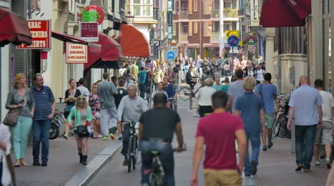 4K Crowded street in the central area of... | Stock Video | Pond5