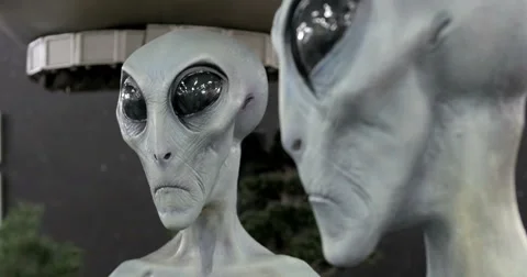 4K CU rack focus profile grey gray alien... | Stock Video | Pond5