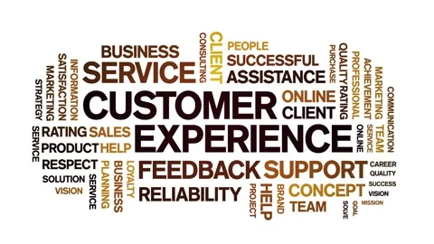 4k Customer Experience Animated Tag Word... | Stock Video | Pond5