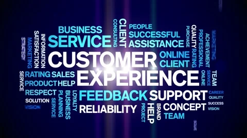 4k Customer Experience Animated Tag Word... | Stock Video | Pond5