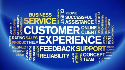 4k Customer Experience Animated Tag Word... | Stock Video | Pond5