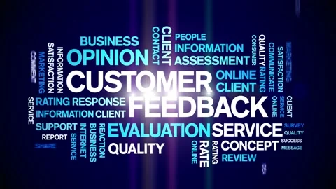 4k Customer Feedback Animated Tag Word C... | Stock Video | Pond5