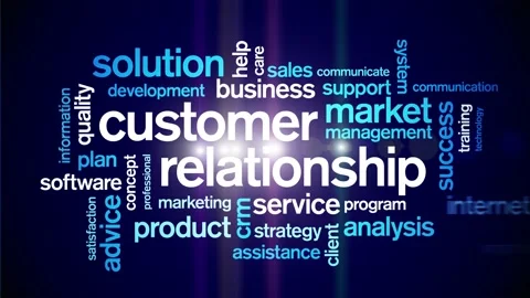 4k Customer Relationship Animated Word C... | Stock Video | Pond5