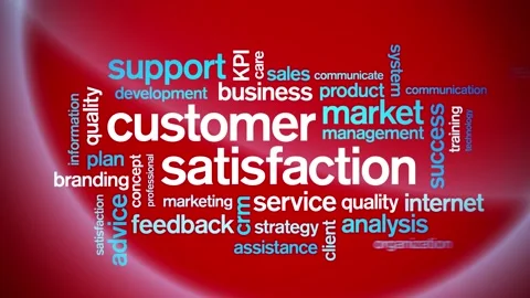 4k Customer Satisfaction Animated Word C... | Stock Video | Pond5