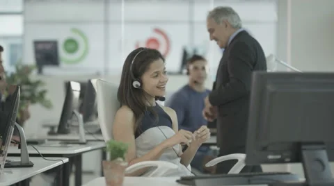 Customer Service Center Stock Video Footage | Royalty Free Customer ...
