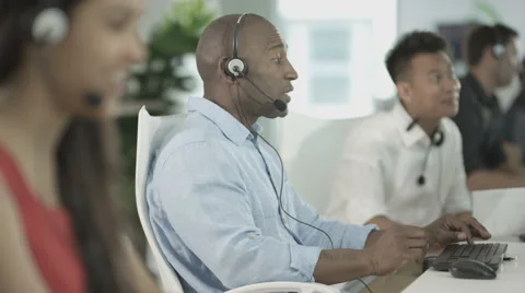 Customer Service Center Stock Video Footage | Royalty Free Customer ...