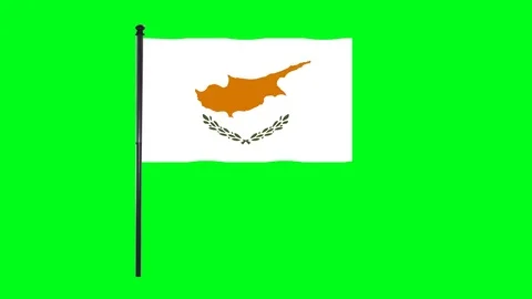 4K Cyprus flag is waving in green screen... | Stock Video | Pond5