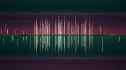 4k Dancing Sound Waves Equalizer Greenis... | Stock Video | Pond5