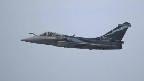 4K: Dassault Rafale fighter solo display... | Stock Video | Pond5