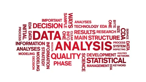 4k Data Analysis Animated Tag Word Cloud... | Stock Video | Pond5