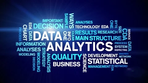 4k Data Analytics Animated Tag Word Clou... | Stock Video | Pond5