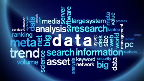 4k Data Animated Tag Word Cloud,Text Des... | Stock Video | Pond5