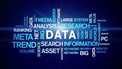 4k DATA Animated Tag Word Cloud,Text Des... | Stock Video | Pond5