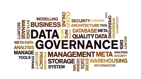 4k Data Governance Animated Tag Word Clo... | Stock Video | Pond5