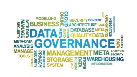 4k Data Governance Animated Tag Word Clo... | Stock Video | Pond5
