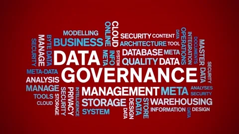 4k Data Governance Animated Tag Word Clo... | Stock Video | Pond5