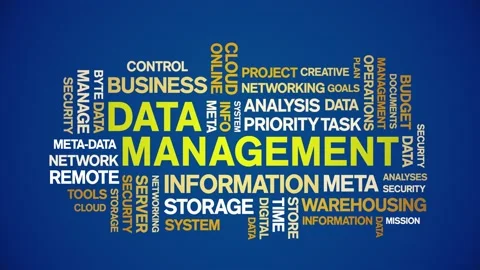 4k Data Management Animated Tag Word Clo... | Stock Video | Pond5